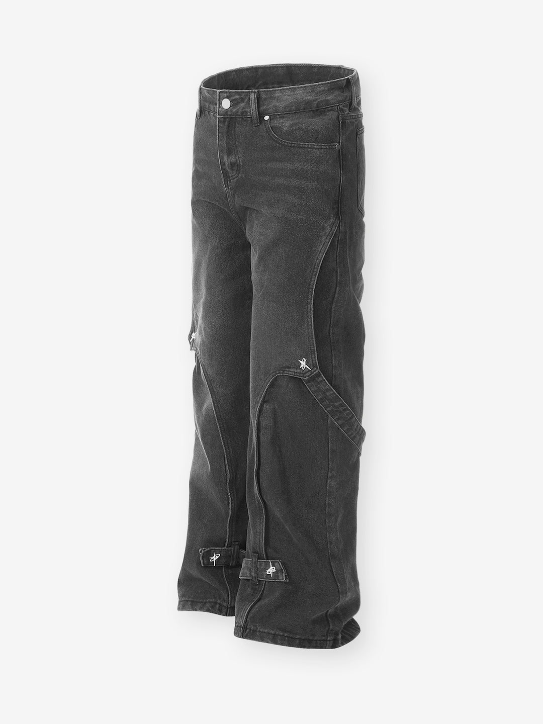 BOUNCE BACK© Original Distressed Heavy Wash Patchwork Jeans – NOISSEY